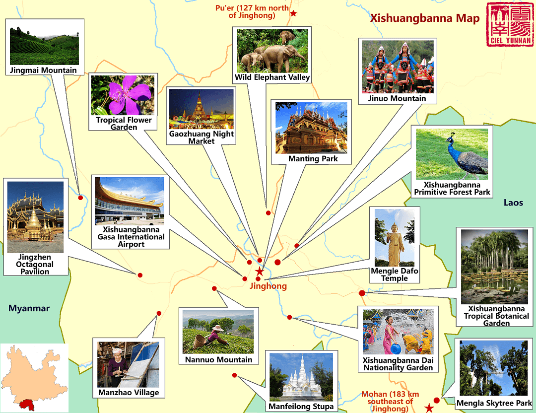 Xishuangbanna au Yunnan Chine - Infos Voyage - Ciel Yunnan